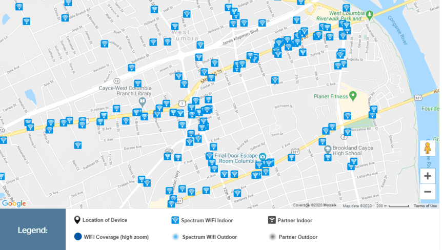 Map of free Spectrum WiFi hotspots during coronavirus crisis ...