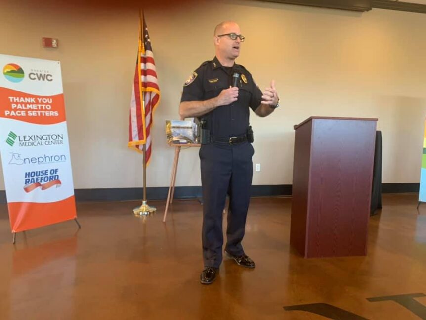 Cayce's new Police Chief, Chris Cowan, speaks at Greater C-WC Chamber ...