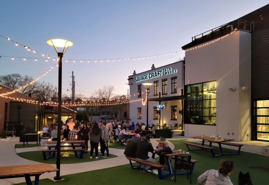 Hint of spring in the air at Savage Craft Ale Works on a Sunday ...