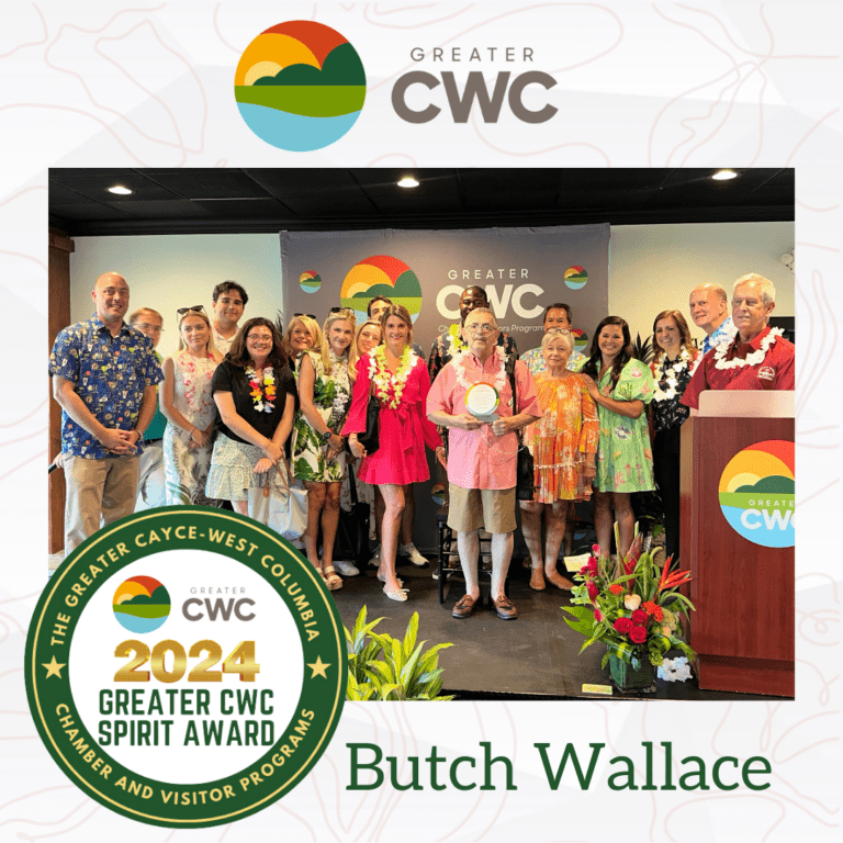 Butch Wallace receives the Spirit Award from the Cayce-West Columbia ...